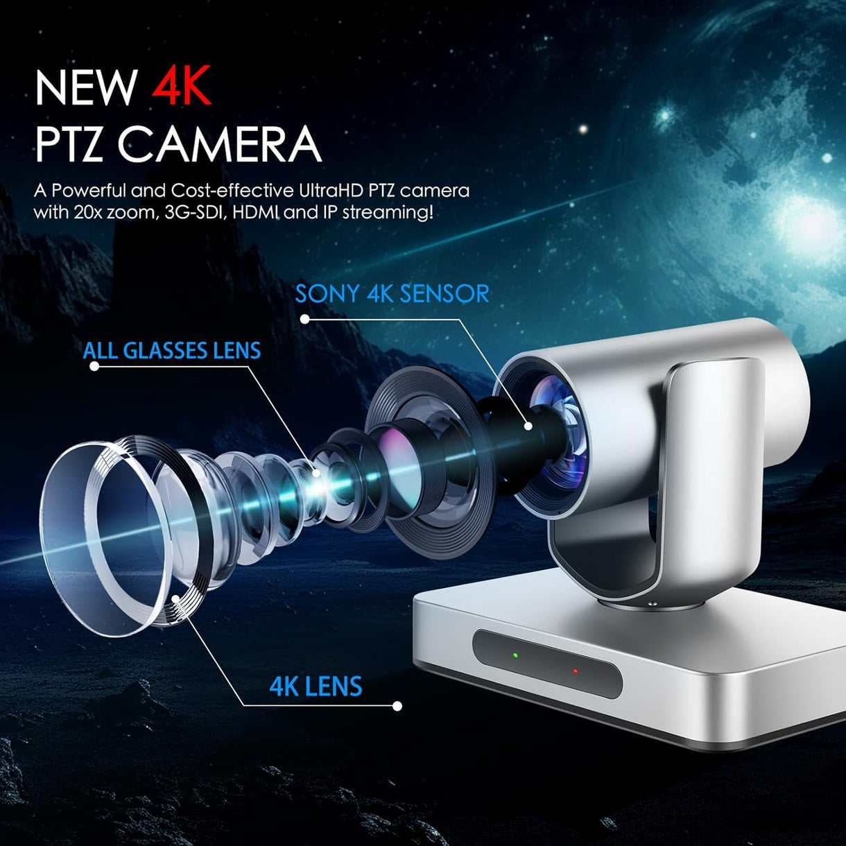AVKANS 4K30FPS AI Tracking NDI Camera - AV4KN Live Streaming PTZ Camera ...