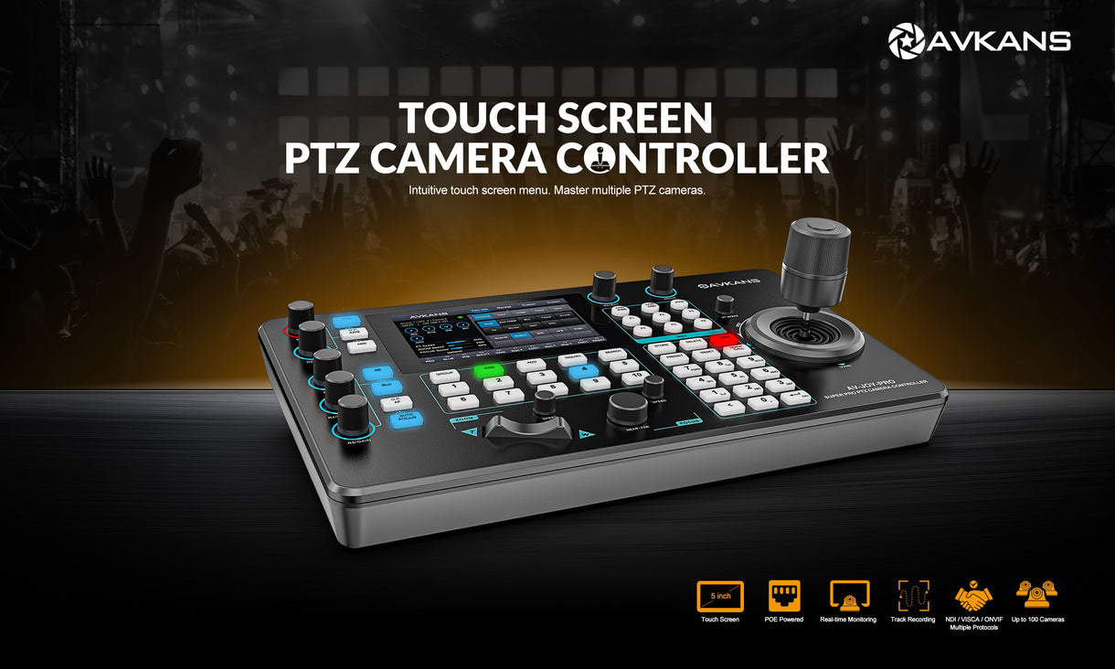 AVKANS Pro PTZ Camera Joystick Controller, NDI Camera Controller, AV ...
