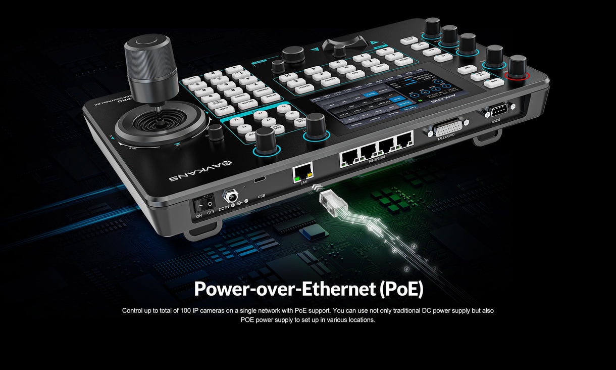 AVKANS Pro PTZ Camera Joystick Controller, NDI Camera Controller, AV ...
